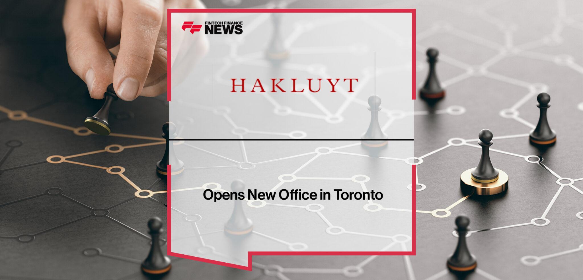 Home » News » Fintech » Hakluyt Opens New Office in Toronto