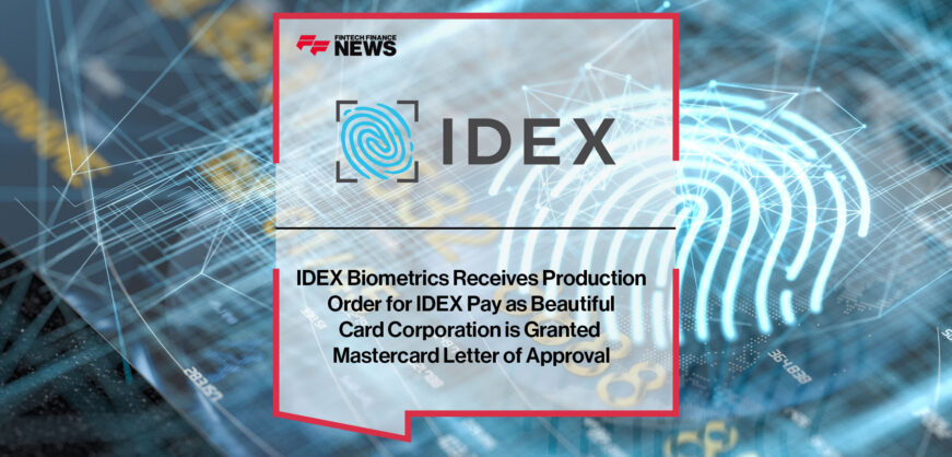 IDEX Biometrics Receives Production Order for IDEX Pay