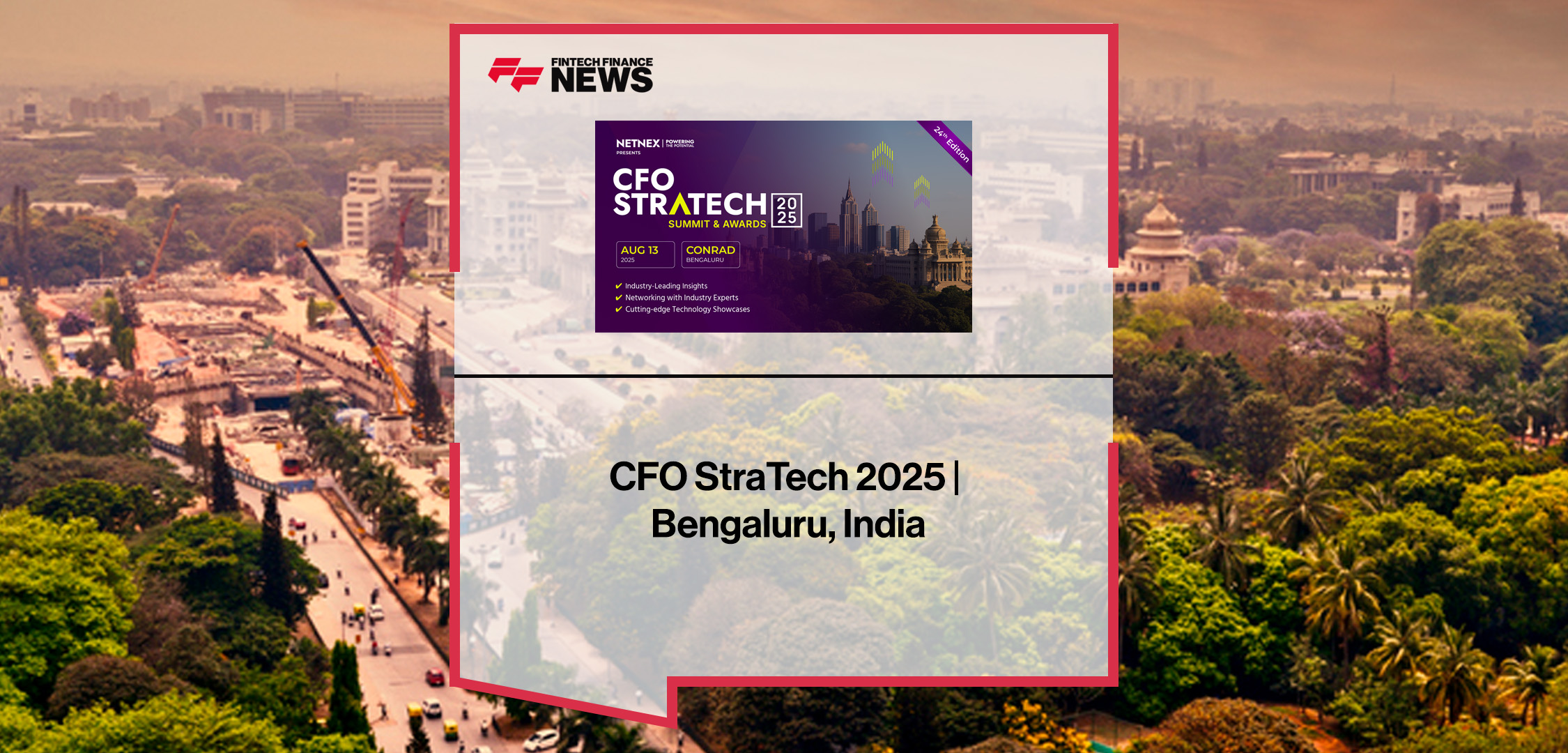 CFO StraTech 2025 | Bengaluru, India - FF News | Fintech Finance